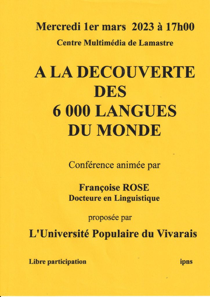 A la découverte des 6 000 langues du monde